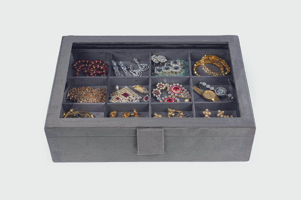 Double decker jewellery box - Grey – Spruce