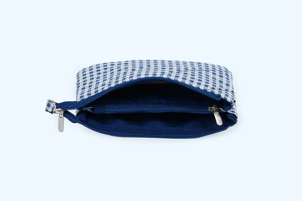 Small Pouch - 2 in 1 (Blue Checks) – Spruce